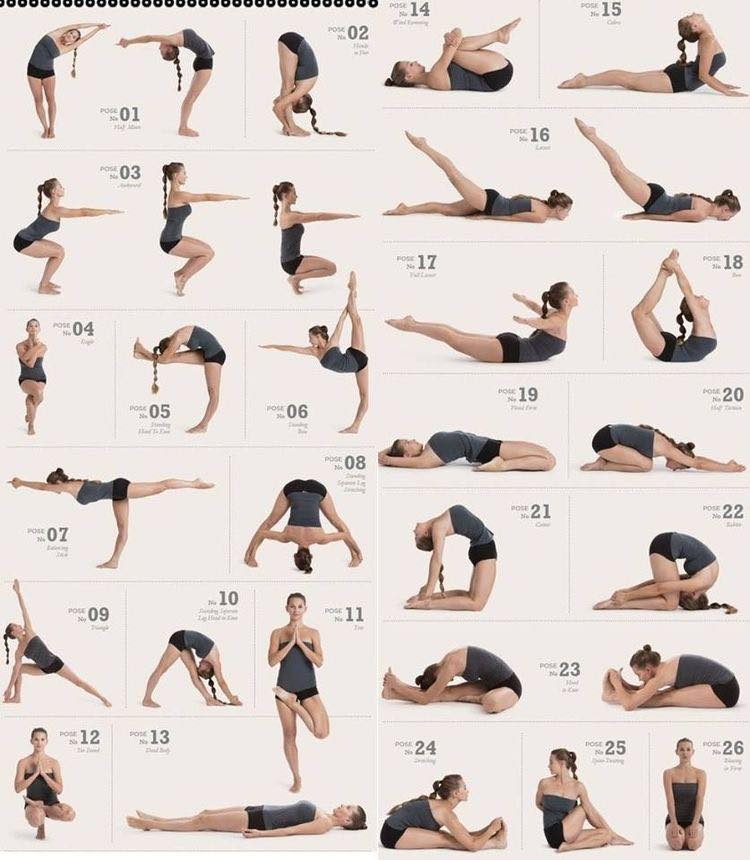 Bikram Yoga Poses Chart Printable